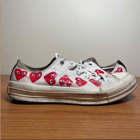 Converse | Shoes | Cdg Converse Low Multi Heart | Poshmark